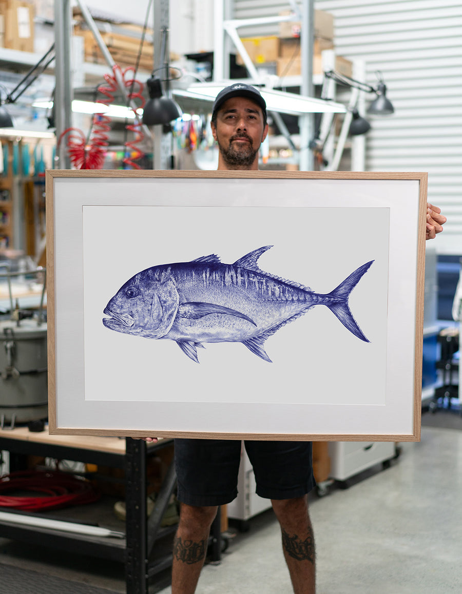 Giant Trevally Art Print | Fish Art — Malosi – Malosi Studio