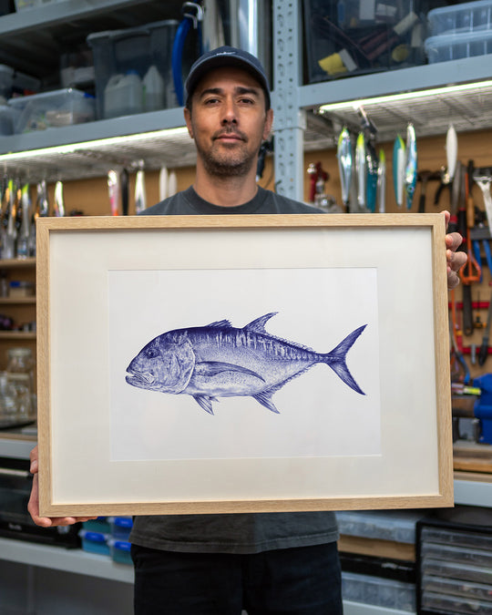 Giant Trevally Art Print | Fish Art — Malosi – Malosi Studio